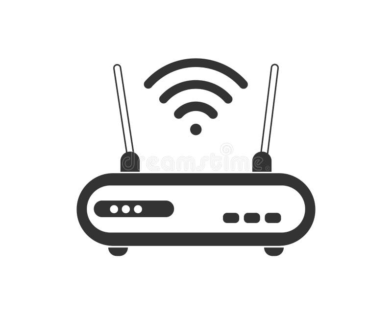 Simple Router Vector Icon Design Template Stock Illustration ...