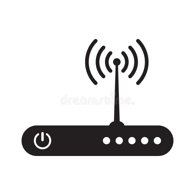 Simple router vector icon stock illustration. Illustration of ...