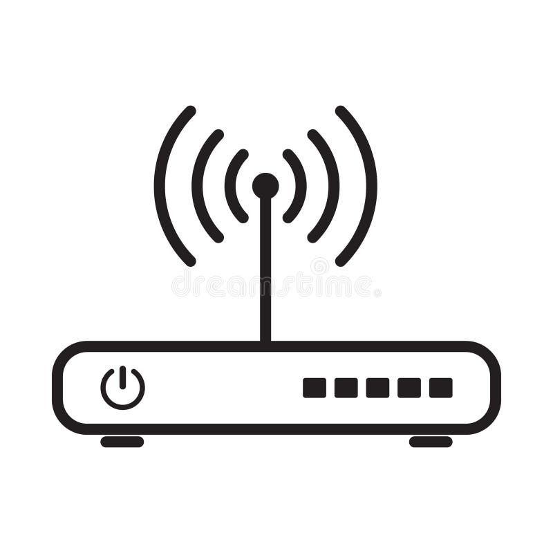 Simple router vector icon stock illustration. Illustration of ...