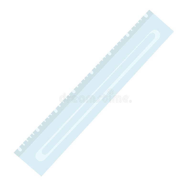 Simple Ruler Illustration, Stationery Concept, Measuring and Drawing ...