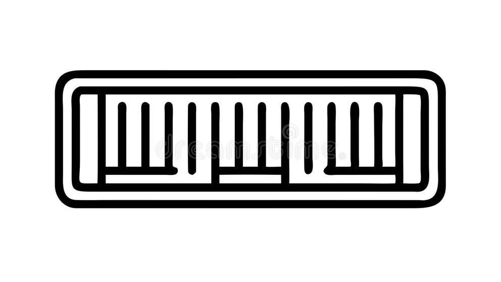 Simple Ruler Outline Icon for Measurement or Scale, Vector Design ...
