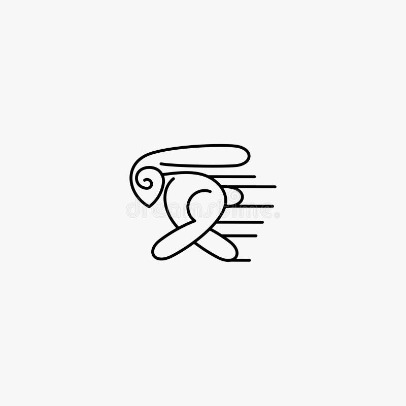 Rabbit run logo stock vector. Illustration of cartoon - 230796051