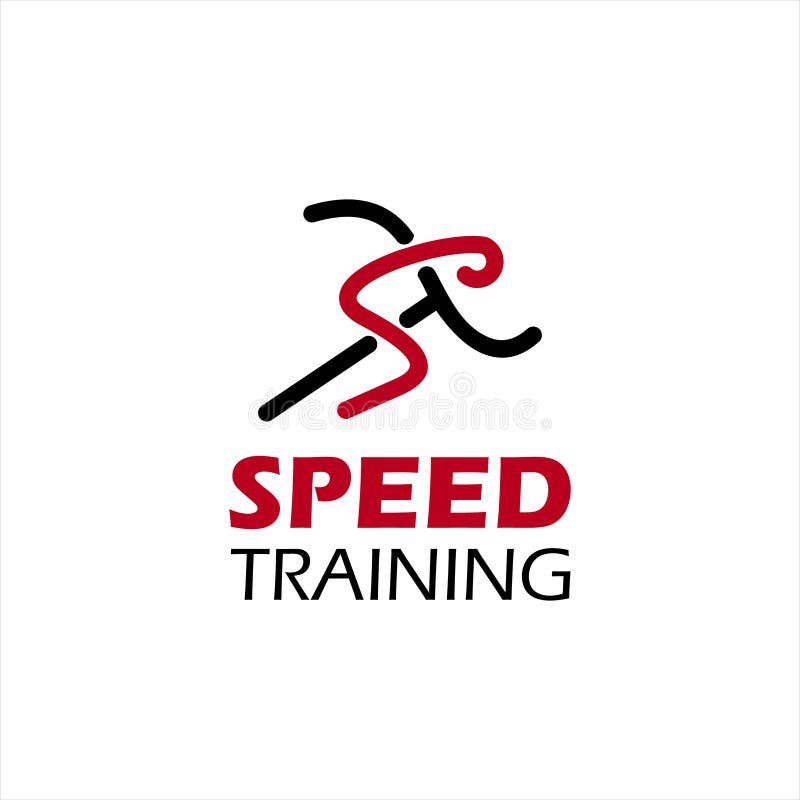 Simple Running Sport Logo with S and T Letter As Runner Stock Vector ...