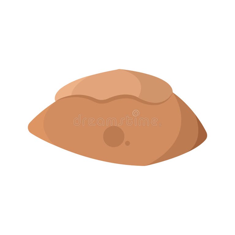 Simple Rustic Bread Roll. Vector Stock Vector - Illustration of brown ...
