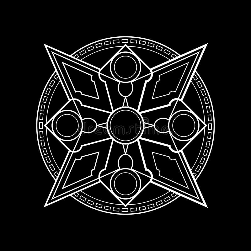 Sacred Geometry magic rune stock vector. Illustration of line - 107887056