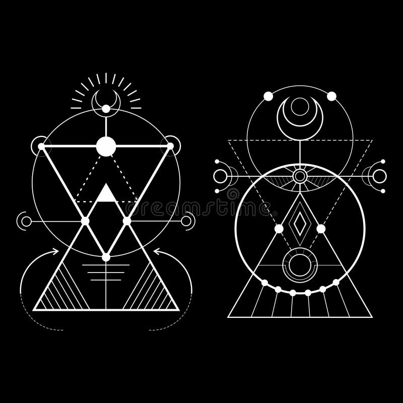 Sacred Geometry magic stock vector. Illustration of vintage - 107887125