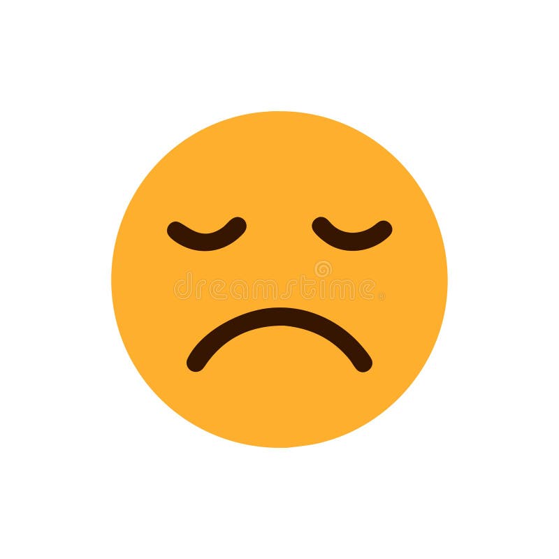 Simple Sad Face Icon for Design Use Stock Image - Illustration of funny ...