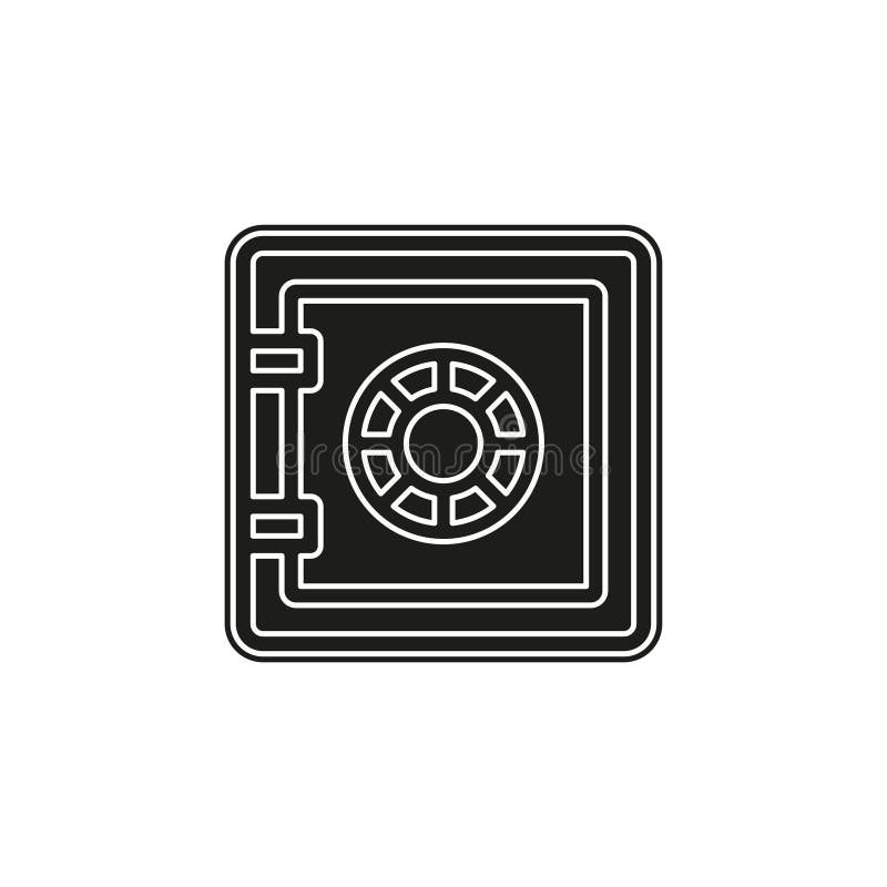 Simple Safe Vector Icon stock vector. Illustration of line - 138945090