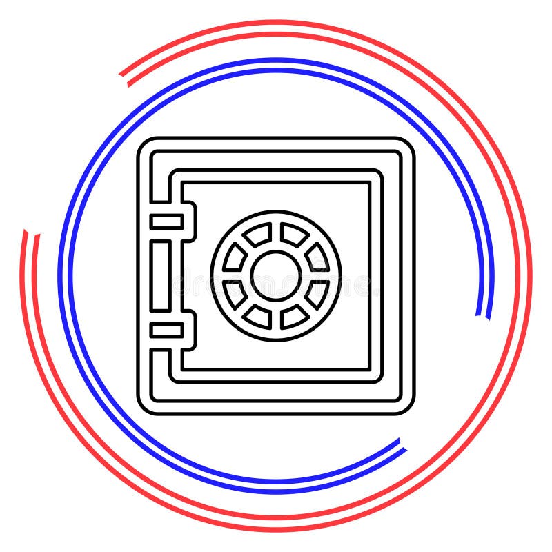 Safe vector icon stock illustration. Illustration of digital - 189064099