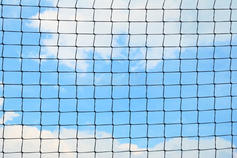 Simple Safety Net Against a Cloudy Sky Stock Image - Image of blue ...