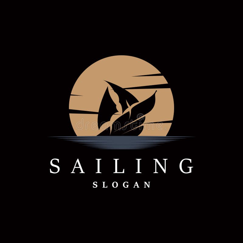 Simple Sailboat Logo Design, Symbol Vector Template Stock Vector ...