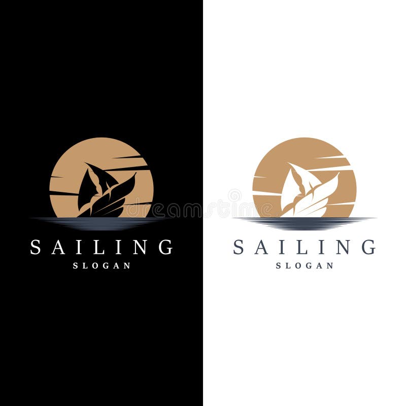 Simple Sailboat Logo Design, Symbol Vector Template Stock Vector ...