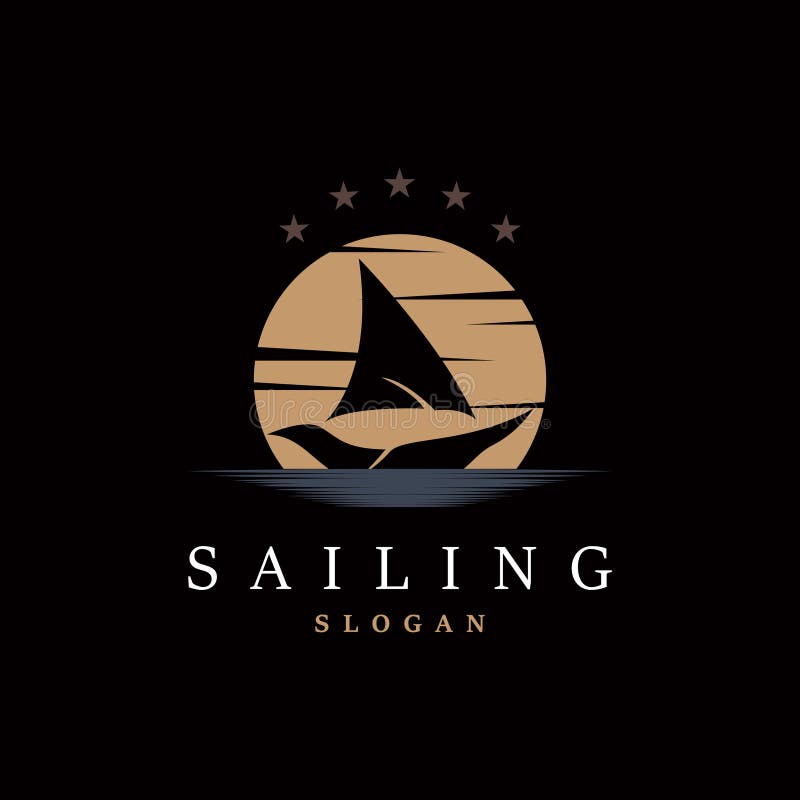 Simple Sailboat Logo Design, Symbol Vector Template Stock Vector ...