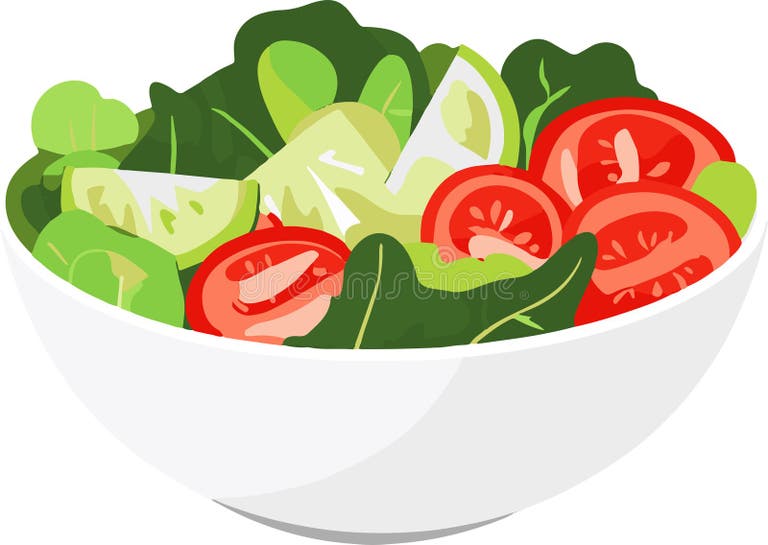 Simple salada vectorial ilustración del vector. Ilustración de color ...