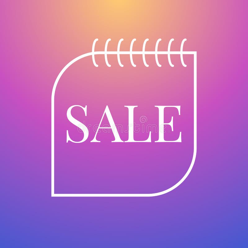 Simple Sale Banner. White Frame and Text Sale Inside Stock Vector ...