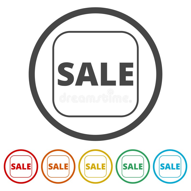 Sale Sign on White Background Stock Vector - Illustration of sign, icon ...