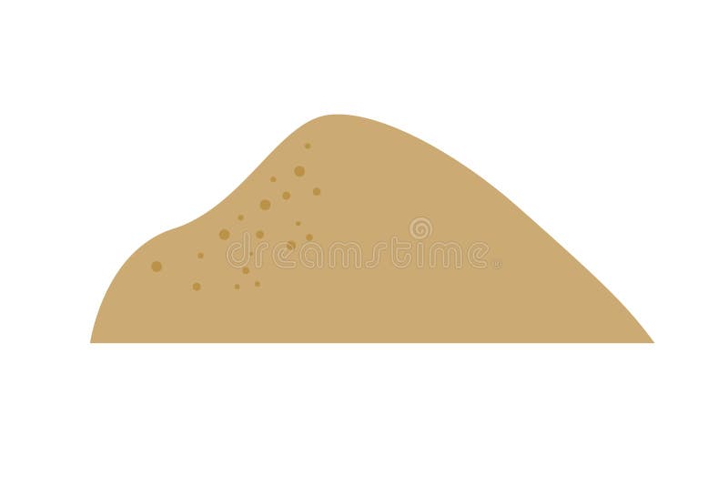 Simple sand icon. Gravel stock illustration. Illustration of pile ...