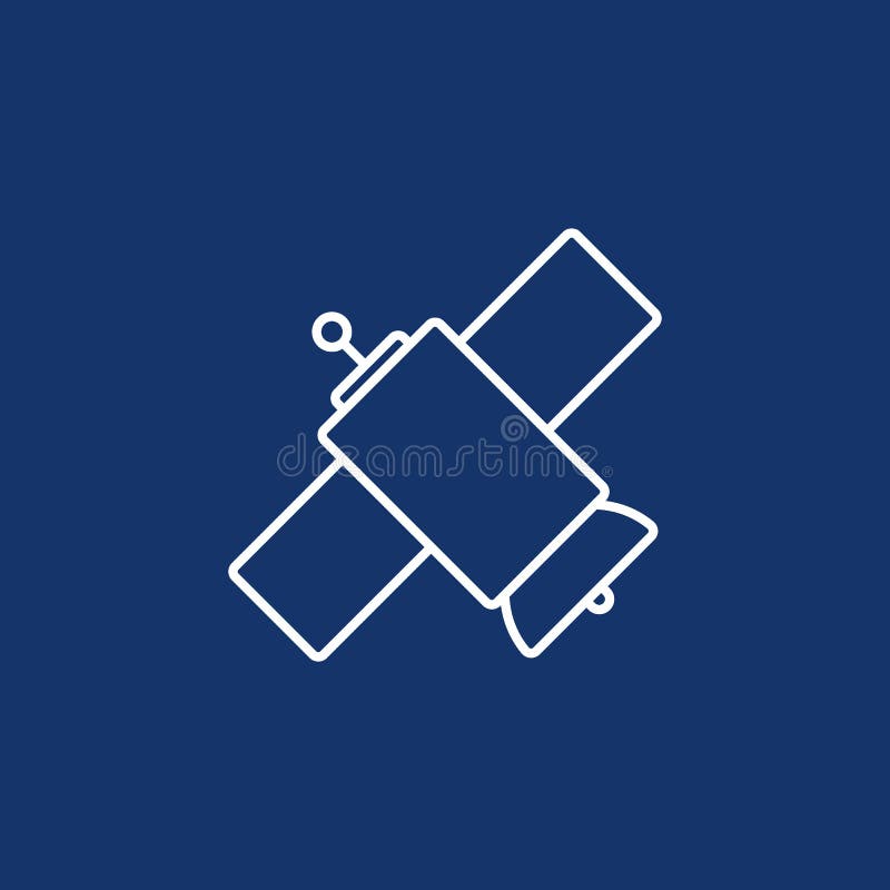Simple satellite icon stock vector. Illustration of connection - 107190655