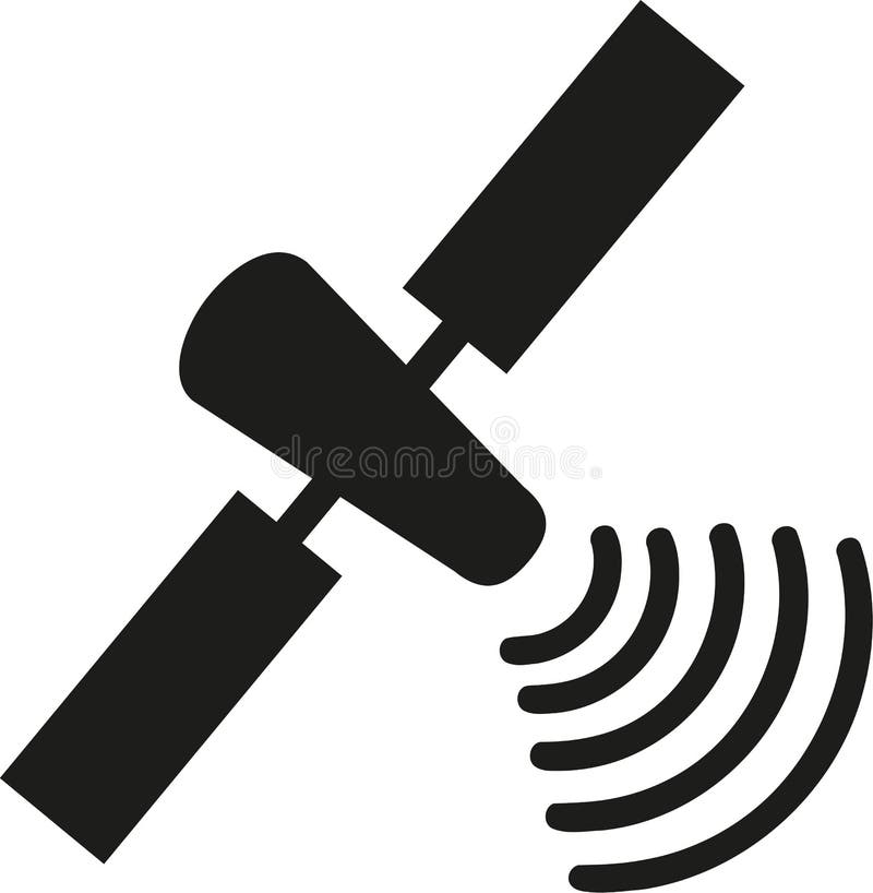 Simple satellite icon stock vector. Illustration of connection - 107190655