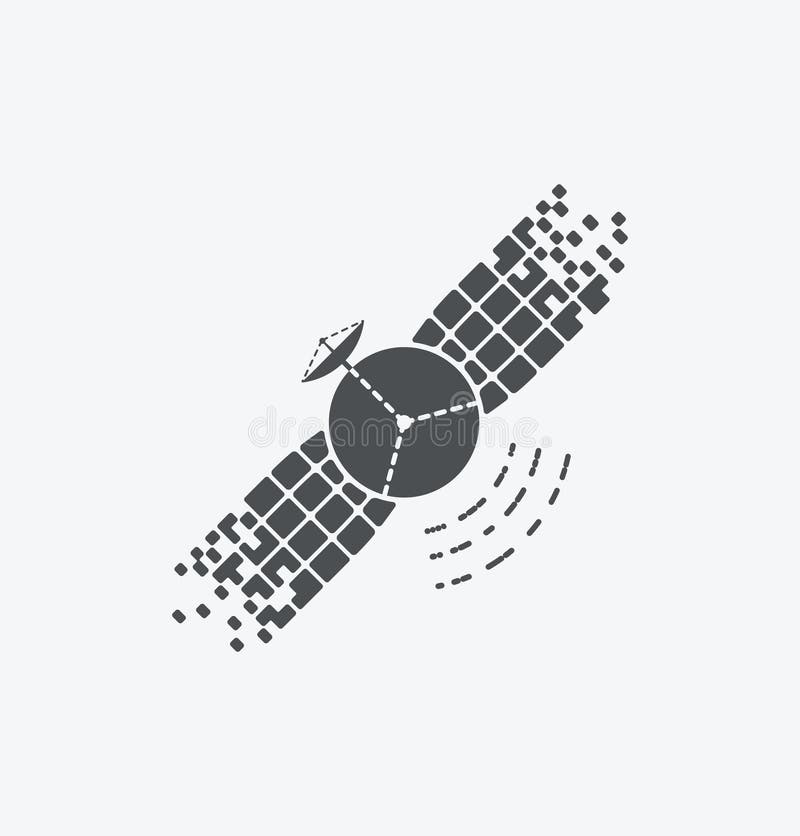 Simple satellite icon stock vector. Illustration of connection - 107190655