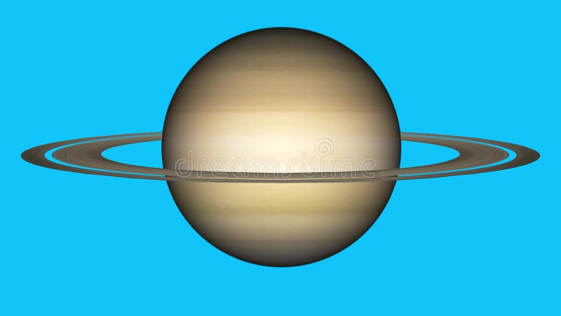 Simple Saturn Planet Model Rotating Seamless Loop Animation on Green ...