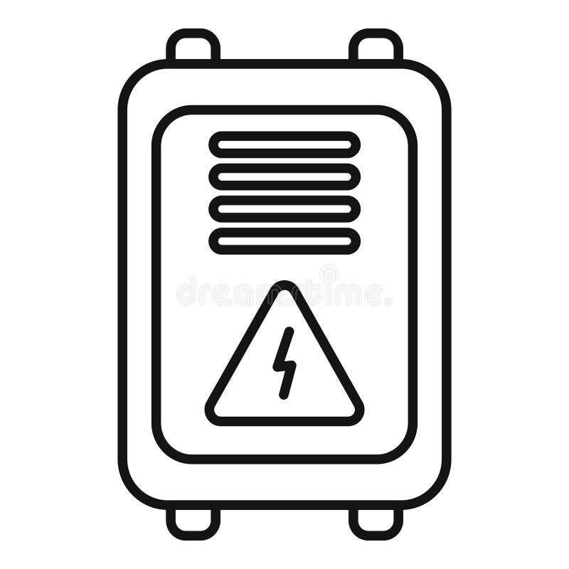 Electrical Panel Icon Showing High Voltage Sign Stock Vector ...