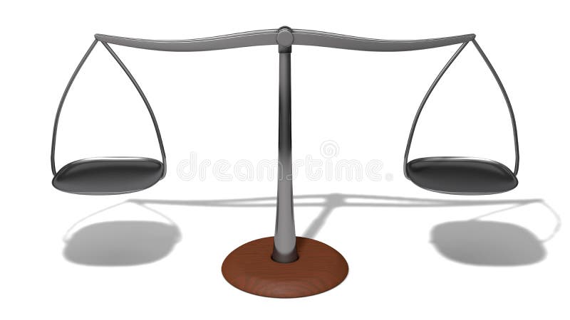 Simple Scales, White Version Stock Illustration - Illustration of value ...