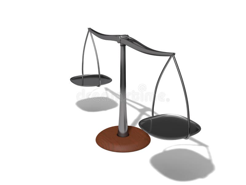 Simple Scales, White Version Stock Illustration - Illustration of value ...