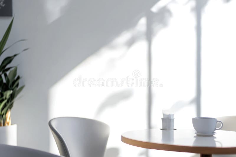 A Simple Scene of Two Cups of Coffee Sitting on a Table, Ready for Use ...
