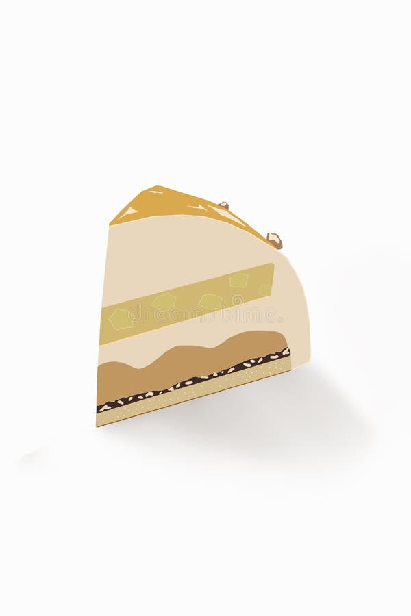 Detailed Schematic Diagram of Cake Stock Illustration - Illustration of ...
