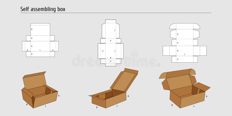 Simple Scheme Template Self Assembling Box. Layout for Laser Cutting ...