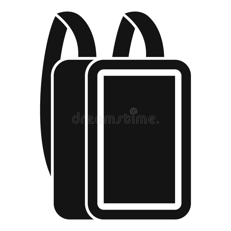 Simple School Backpack Icon Representing Education and Learning Stock ...