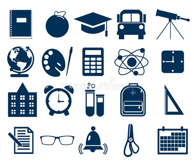 Simple School Icons Set. Universal School Icon To Use for Web and ...