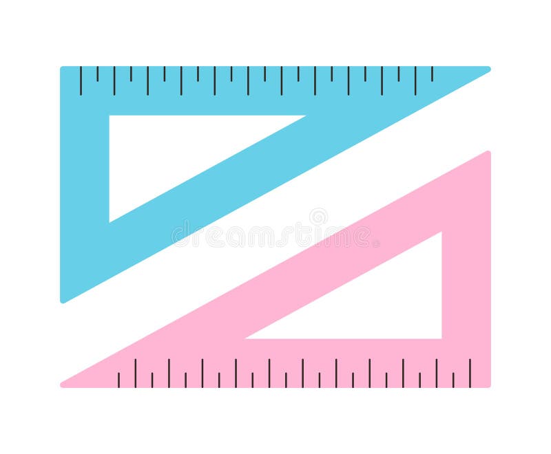 Simple School Ruler in Flat Style Isolated on a White Background. Pink ...