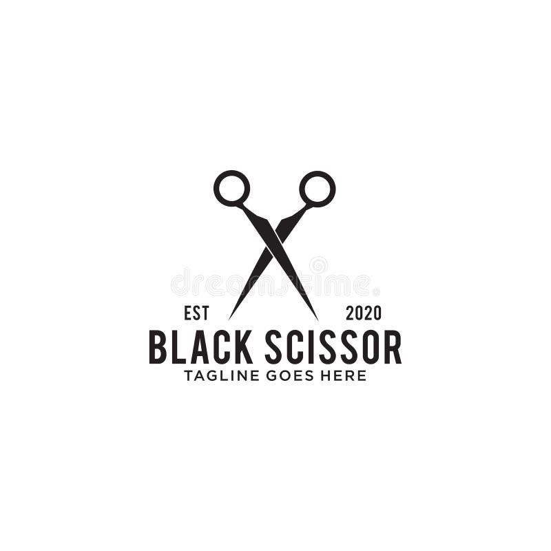 Simple Scissor Logo Design Template Stock Vector - Illustration of ...