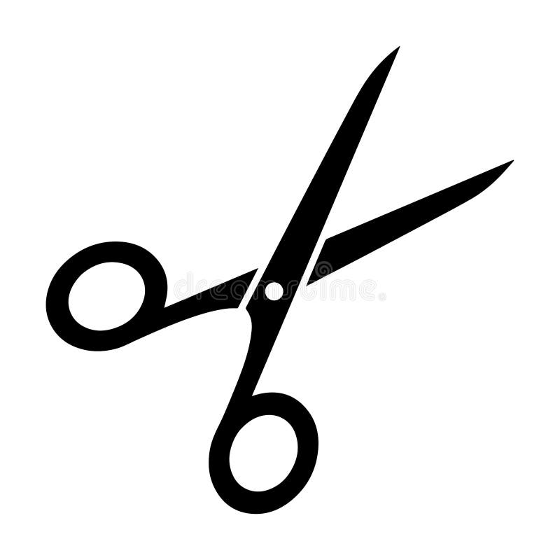Black White Scissors Sign Stock Illustrations – 11,405 Black White ...