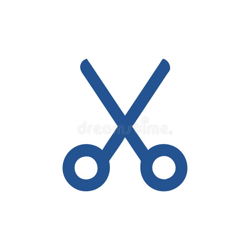 Simple Scissors Icon for Crafts Stock Photo - Illustration of gift ...