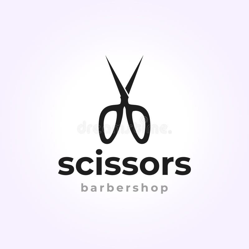 Simple Scissors Logo Vector Design, Illustration Vintage Barber Salon Icon Stock Vector ...