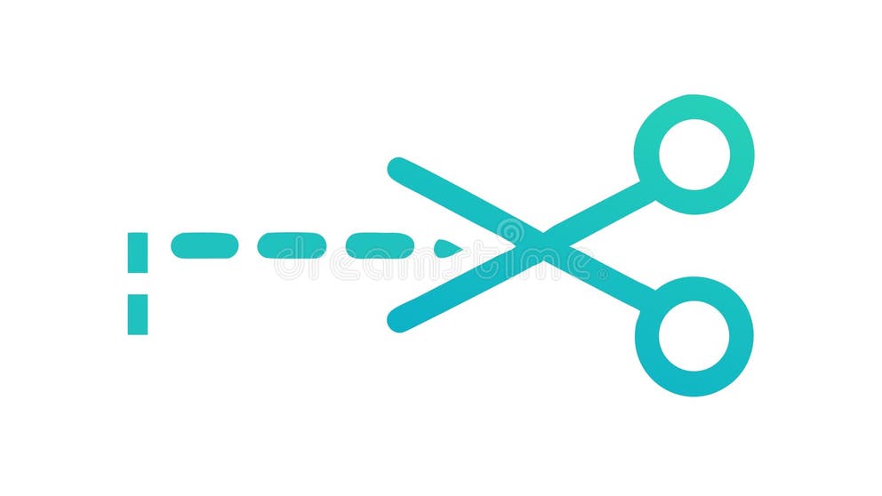 Simple Scissors Outline Tool Craft Icon, Vector Design Generative AI ...