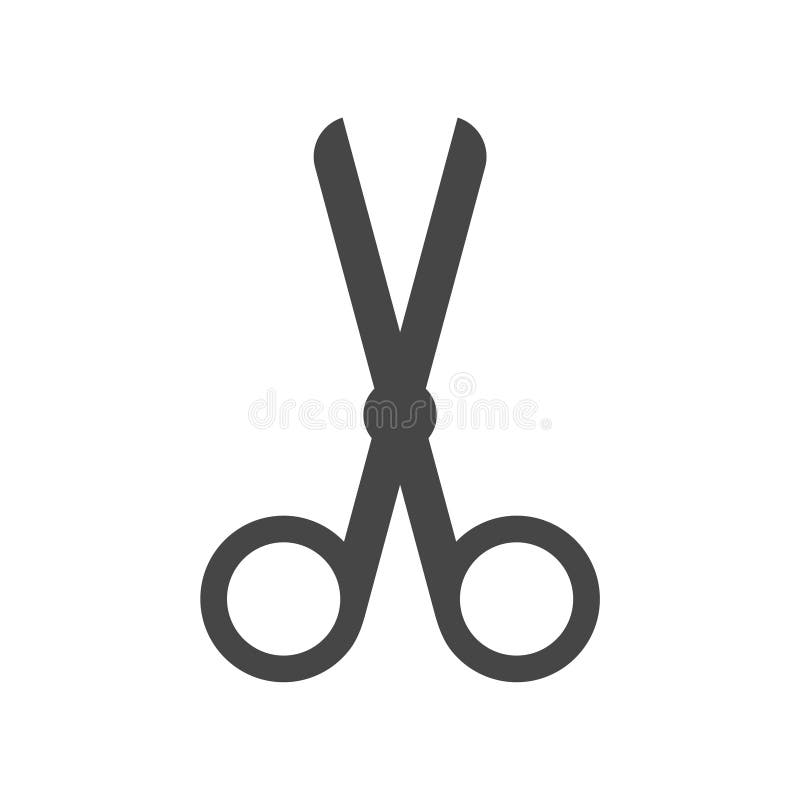 Simple Scissors Symbol Icon Stock Vector - Illustration of design ...
