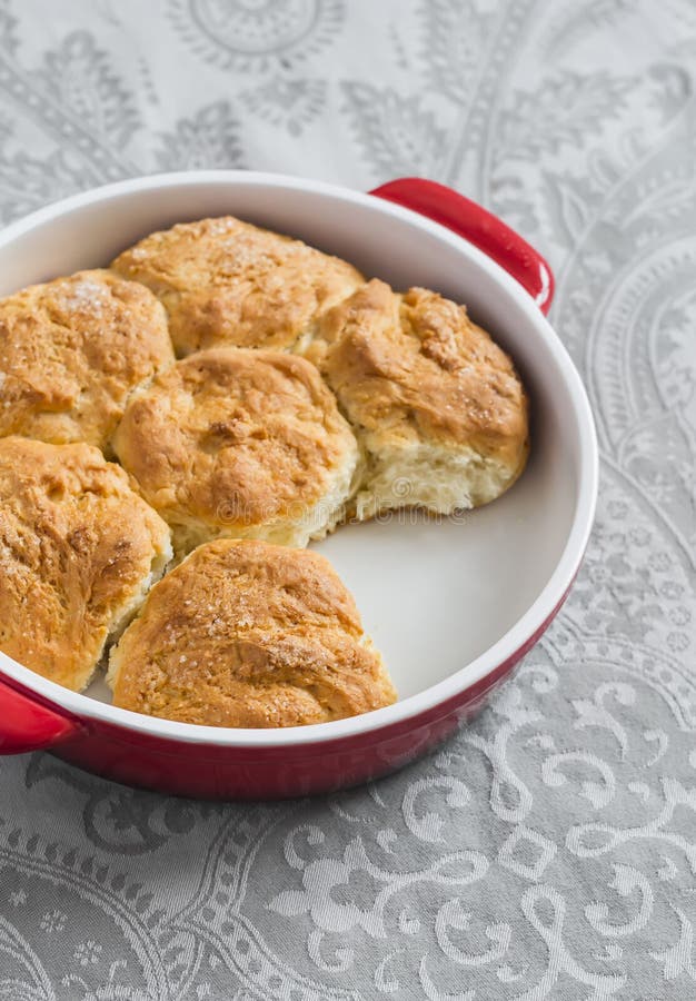 Simple Scones In The Baking Dish Stock Image - Image of baking, eating ...