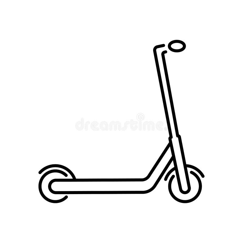 A Simple Scooter Icon with an Editable Stroke Stock Vector ...