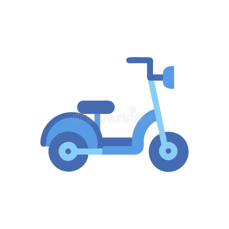 Simple Scooter Icon for Fun Stock Illustration - Illustration of baby ...