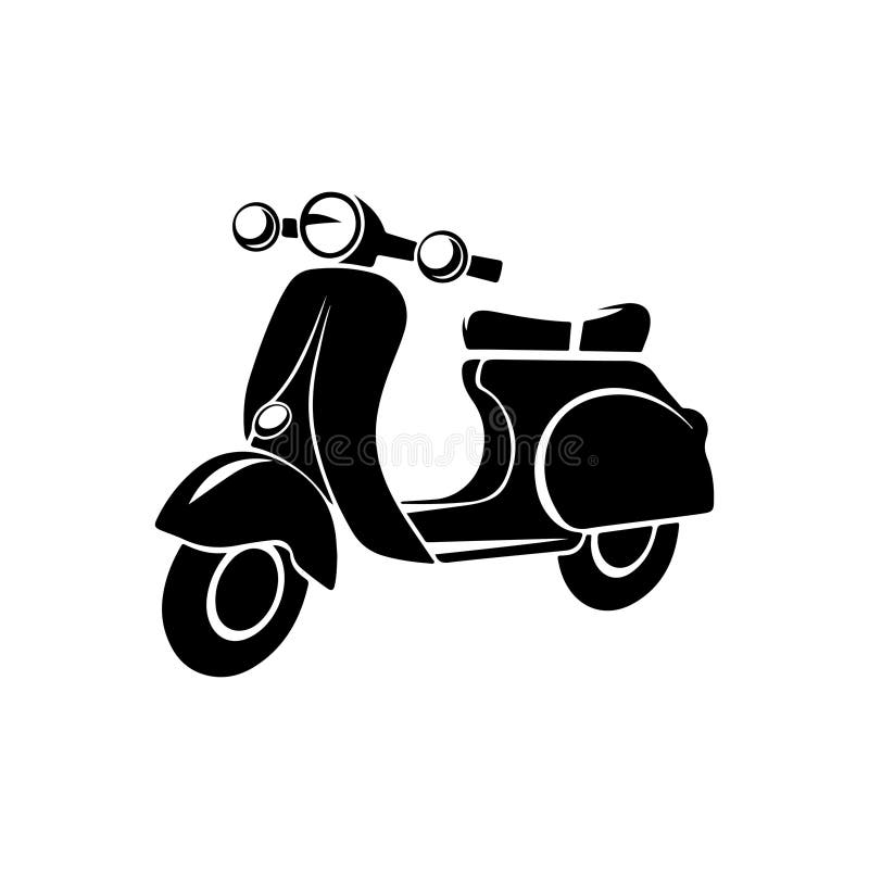Simple Scooter Silhouette Stock Illustrations – 2,293 Simple Scooter ...