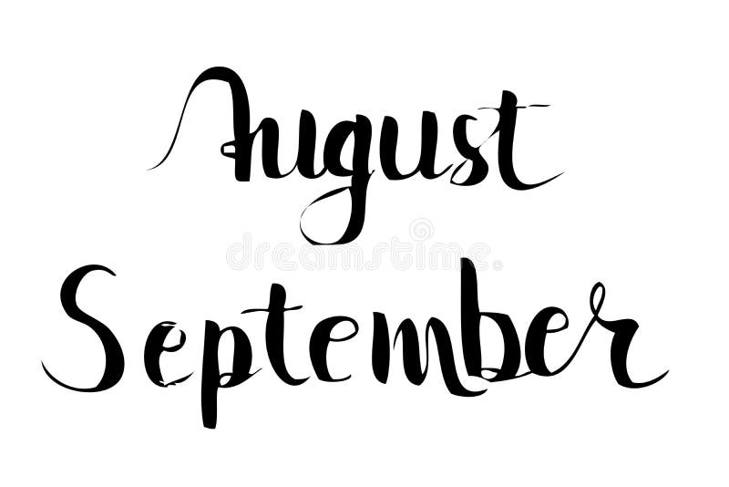 Lettering August Stock Illustrations – 5,475 Lettering August Stock ...