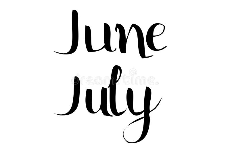 June, July, August stock vector. Illustration of drawn - 33783653