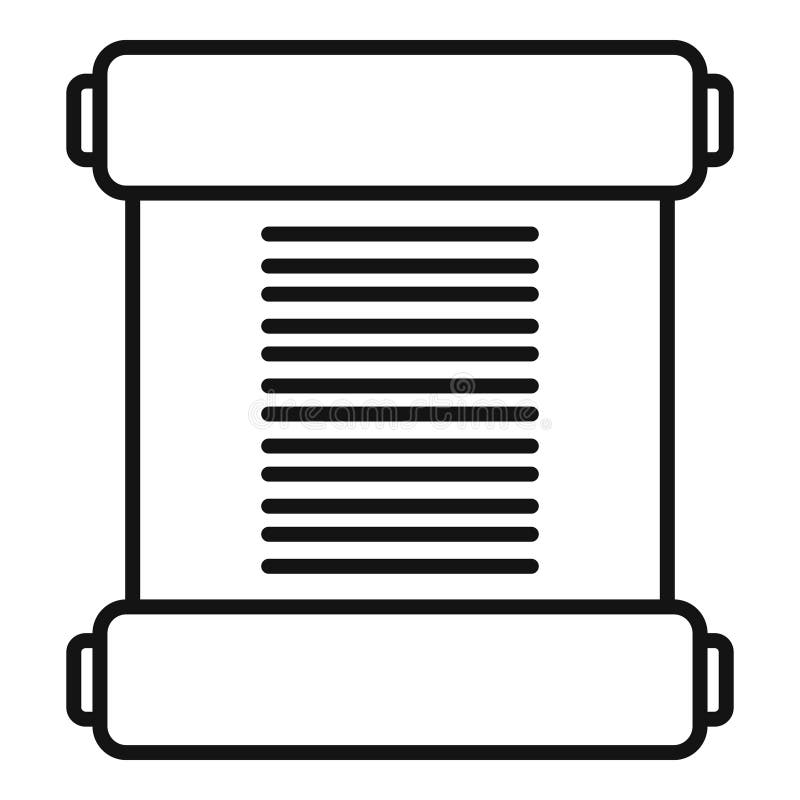 Ancient Scroll with Lines Representing Text for History Research Stock ...