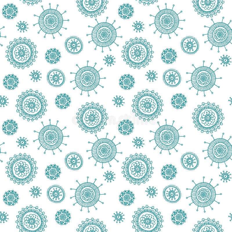 Simple Blue Clouds Seamless Pattern Stock Vector - Illustration of ...