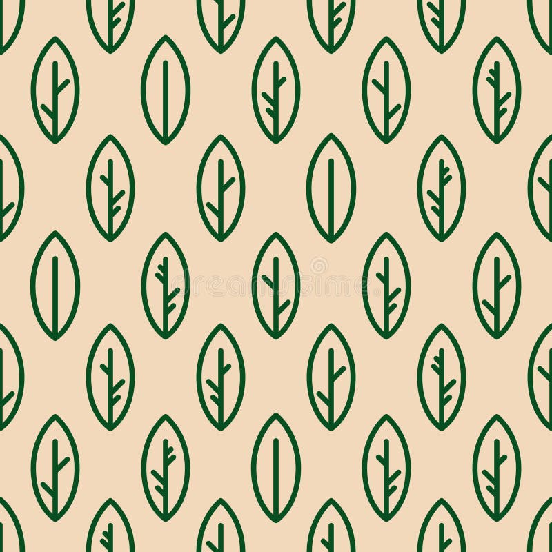 Simple Seamless Eco-friendly Pattern. Stylized Leaflets on a Light ...