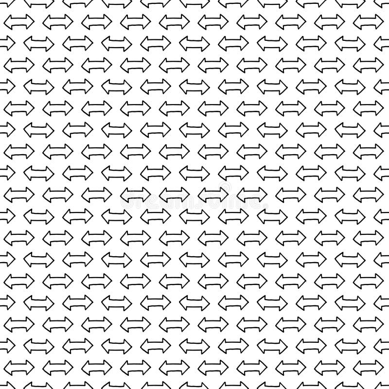 Simple Seamless Geometric Arrow Pattern - Hand Drawn Regular Design ...